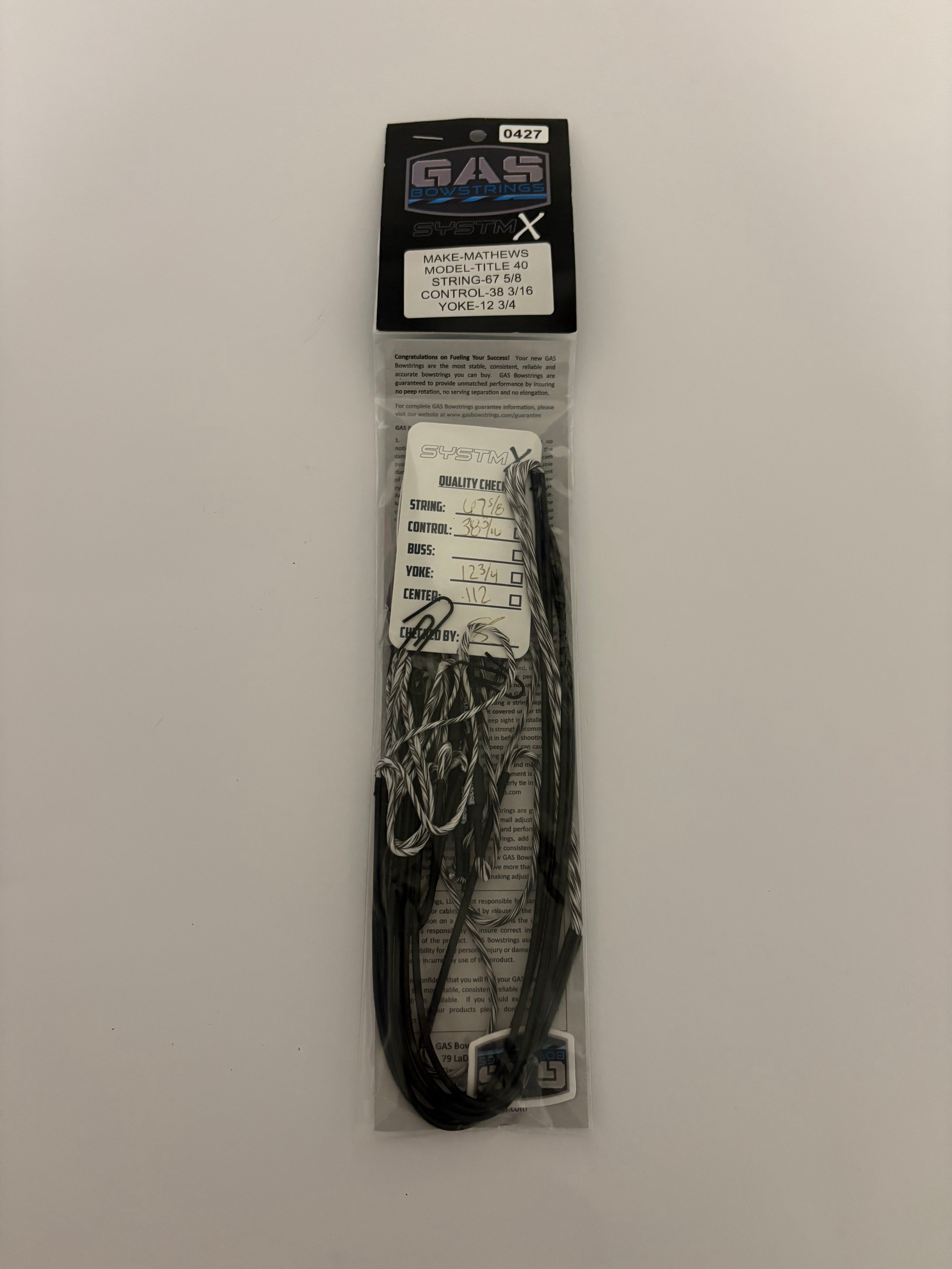 GAS Bowstrings SystmX Mathews Title 40 Full Set - NEW (#427) – Archery ...